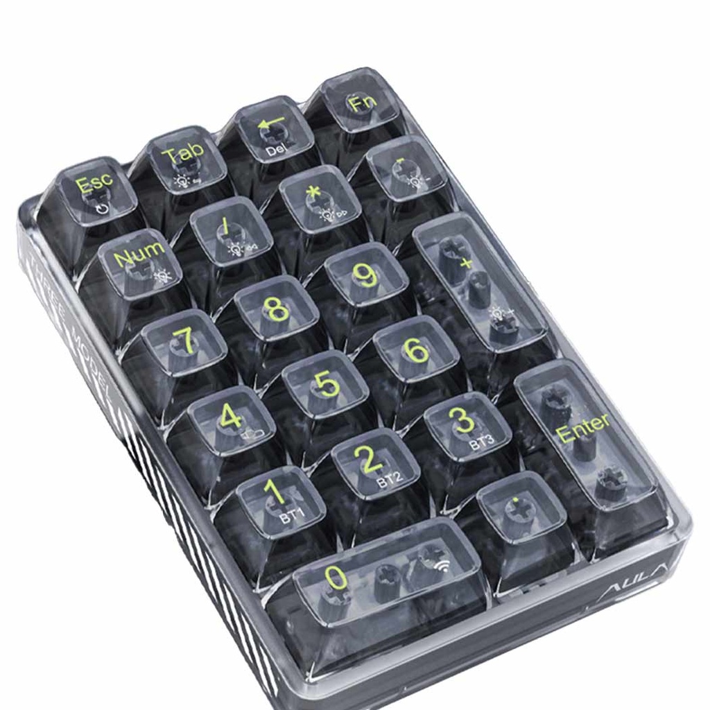 Aula F21 Wireless Keyboard 21 Key NUMPAD Mini Mechanical Keyboard ...