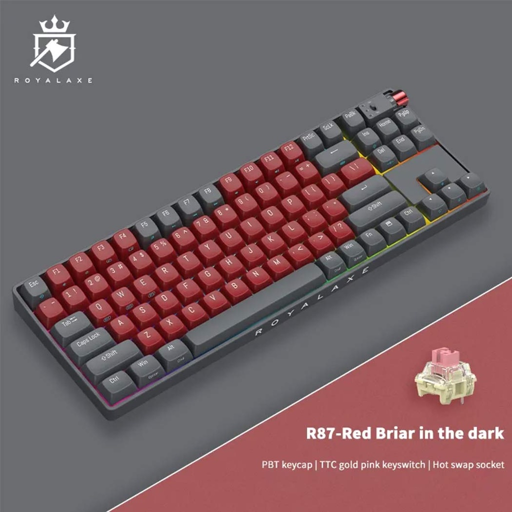 ROYAL AXE R87 KEYBOARD (TTC Gold Pink Switch V2) | Gear Studio | PC ...
